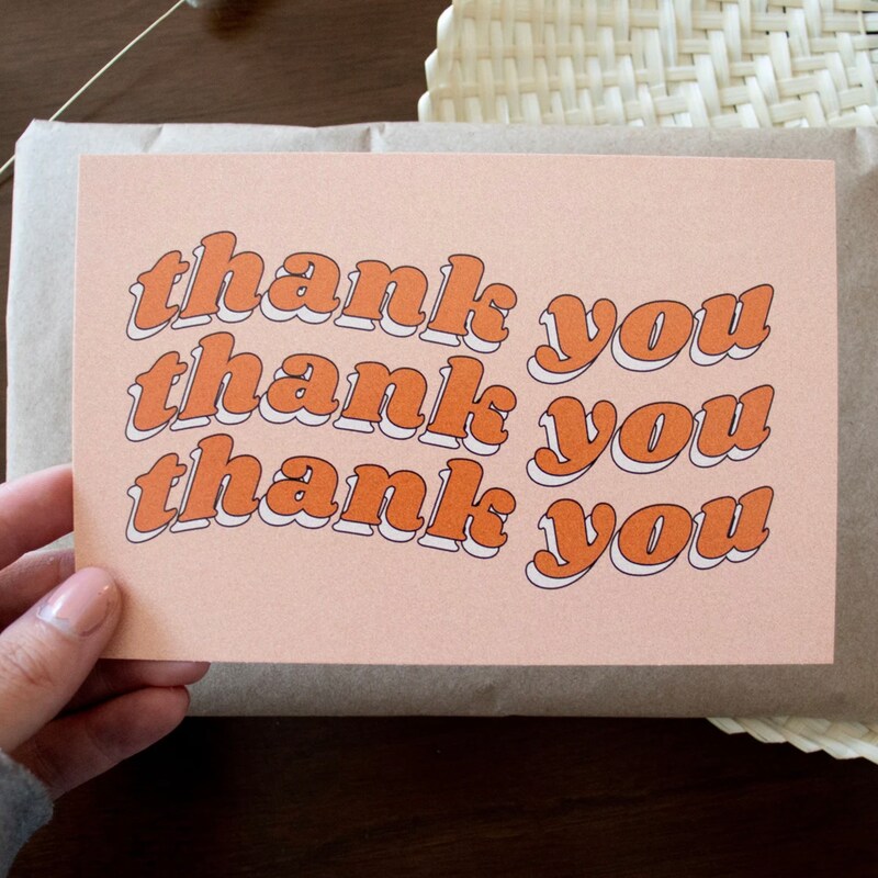 Retro Thank You Cards - Etsy