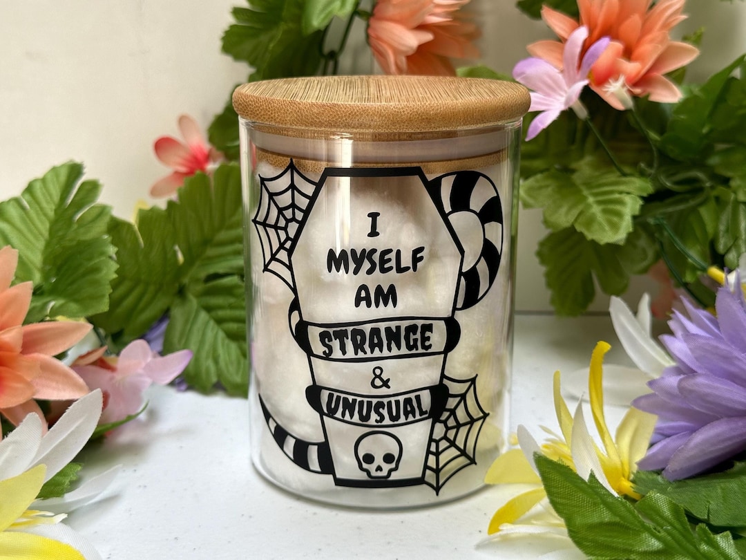 Strange and Unusual, Goth, Emo Glass Stash Jar, Kawaii Stashjar ...