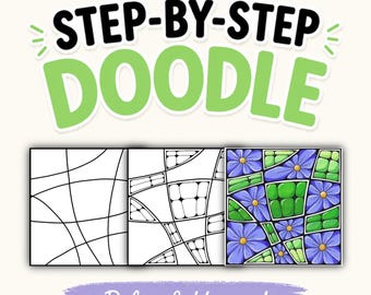 Step-by-step Doodle Printable PDF – Beginner Friendly Visual Doodle ...