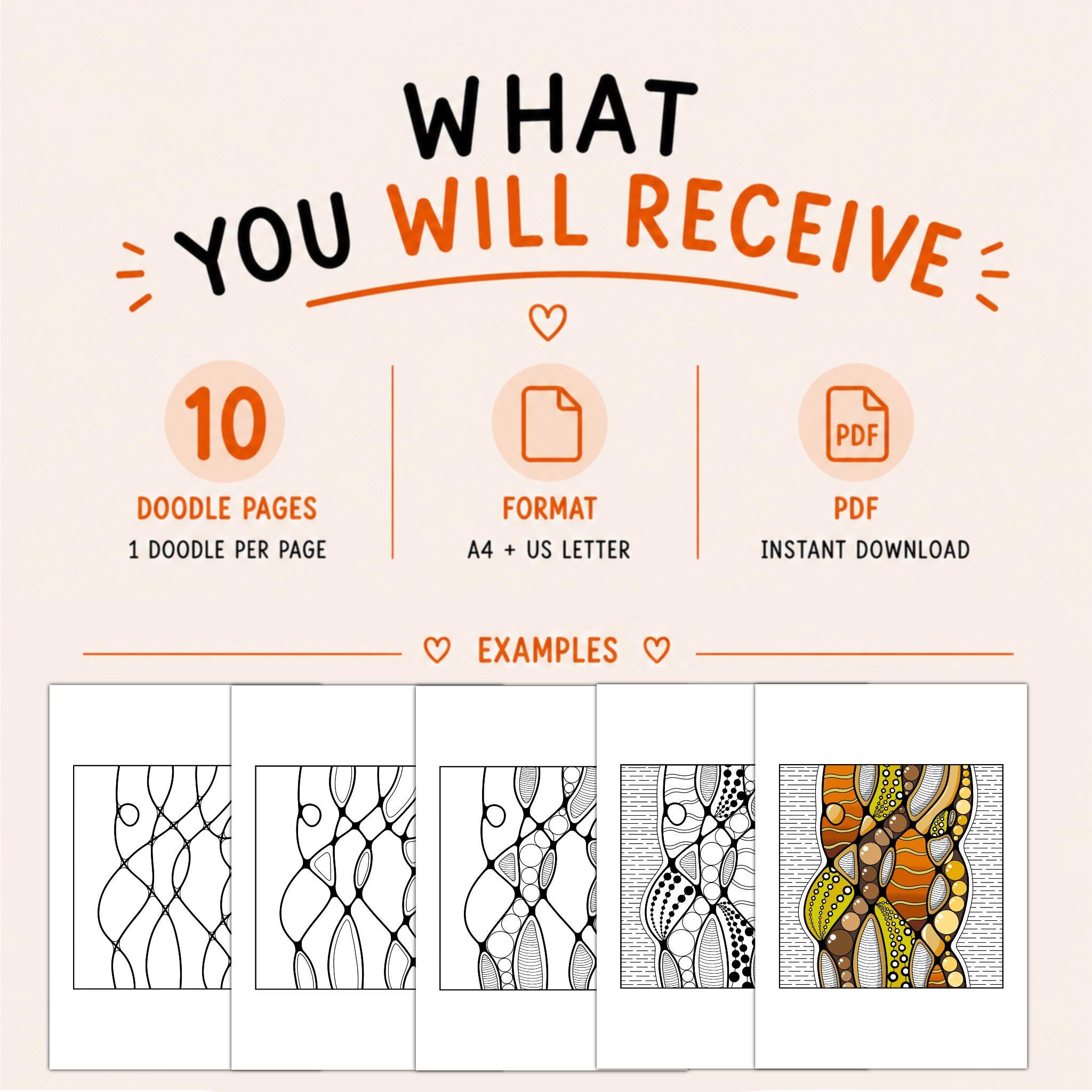 Step-by-step Doodle Printable PDF – Beginner Friendly Visual Doodle ...
