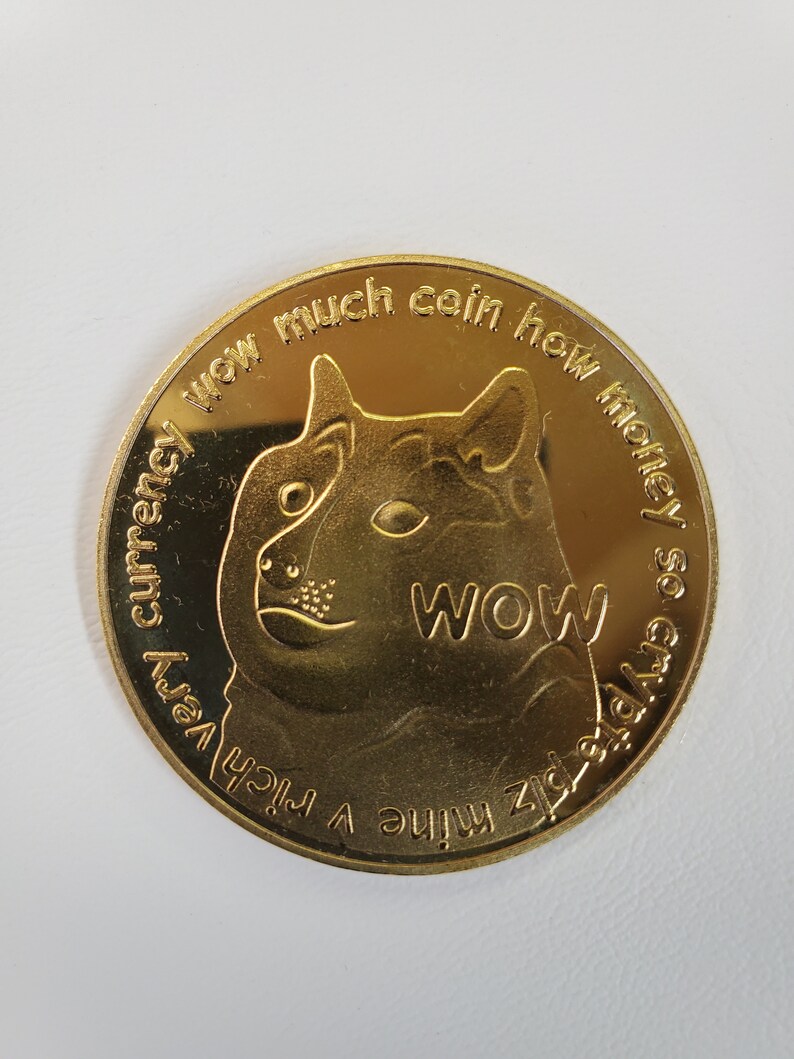 Doge Coin Gold Plated Coin With Ultraleather Bag and Protective Case - Etsy