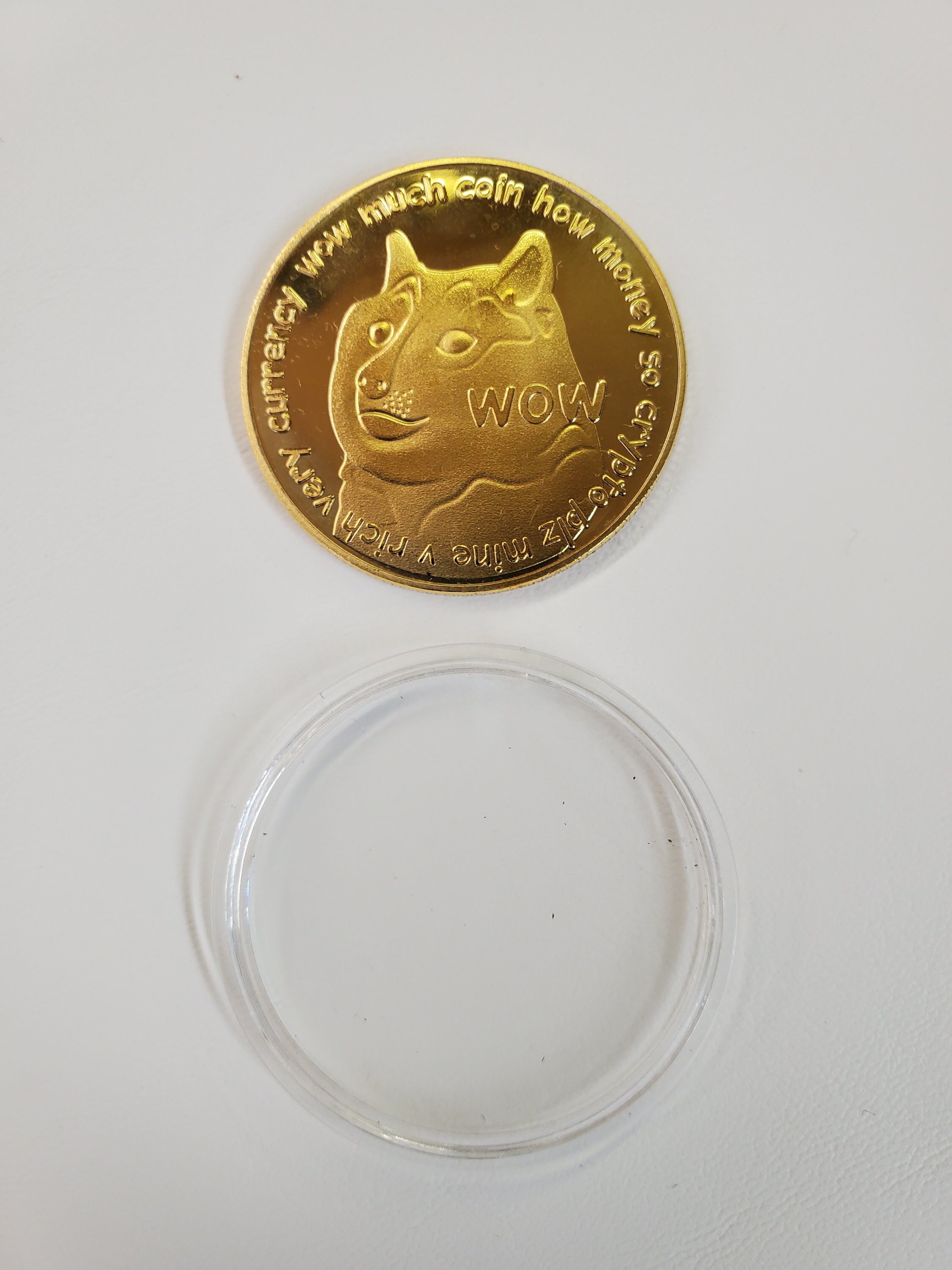 Doge Coin Gold Plated Coin With Ultraleather Bag and Protective Case - Etsy
