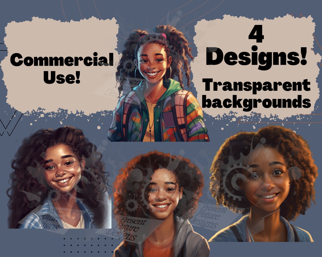 Light Skinned Black Girl PNG Aesthetic Black Teen Biracial Kid PNG ...