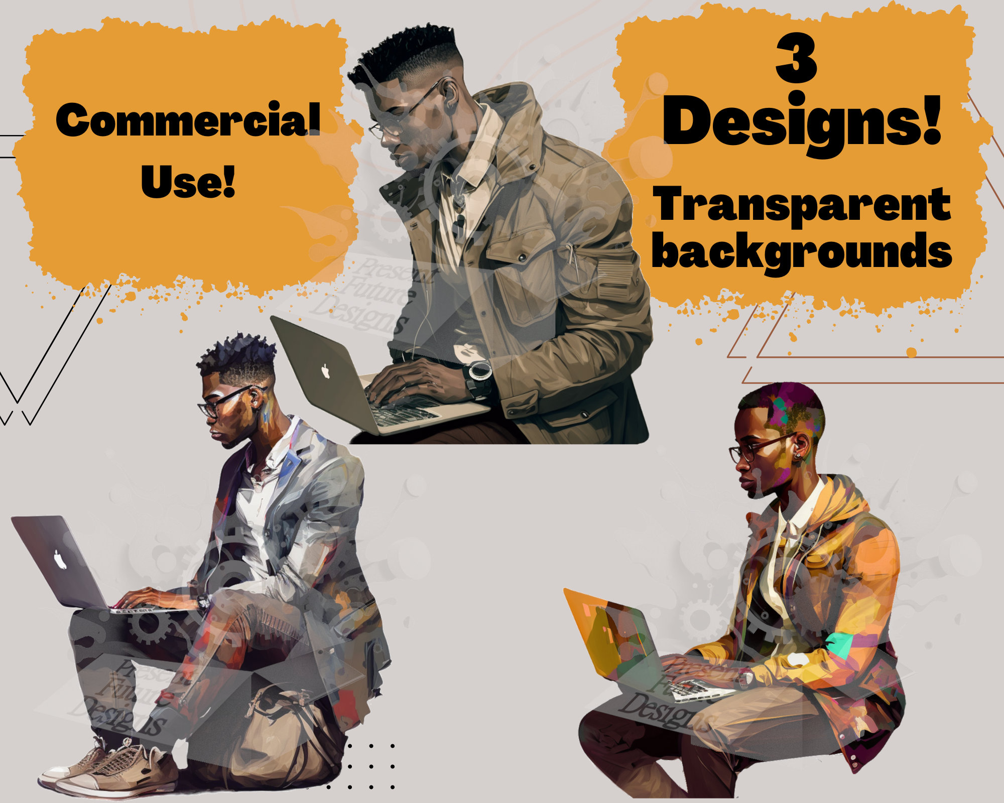 African American Men Clipart