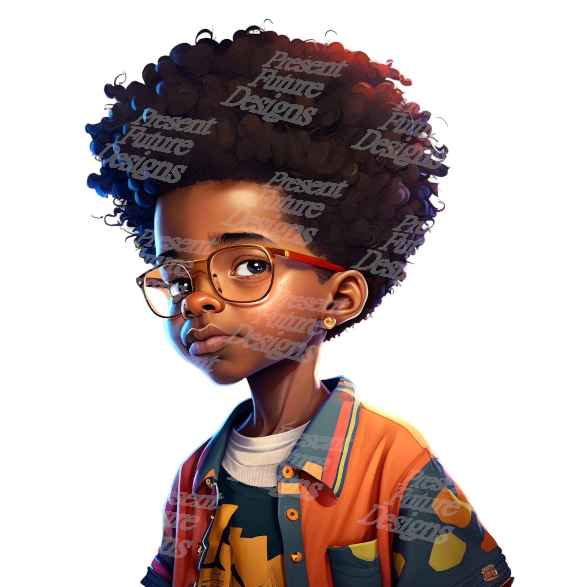 African American Boy Art Black Kid PNG Clipart Black Teen Art Black AI ...