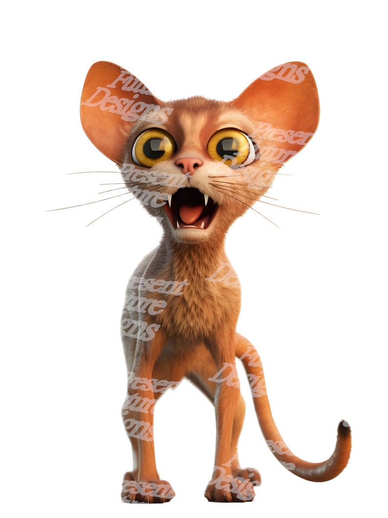 Abyssinian Cat PNG Cat AI Clipart Cat Art Abyssinian Art - Etsy