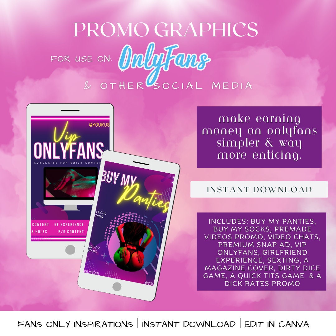 Onlyfans Promo Graphics Templates in Neon, Promo Templates, Social ...