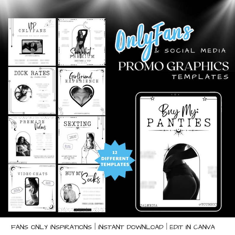 Onlyfans Promo Graphics Templates in Celestial Theme, Promo Templates ...