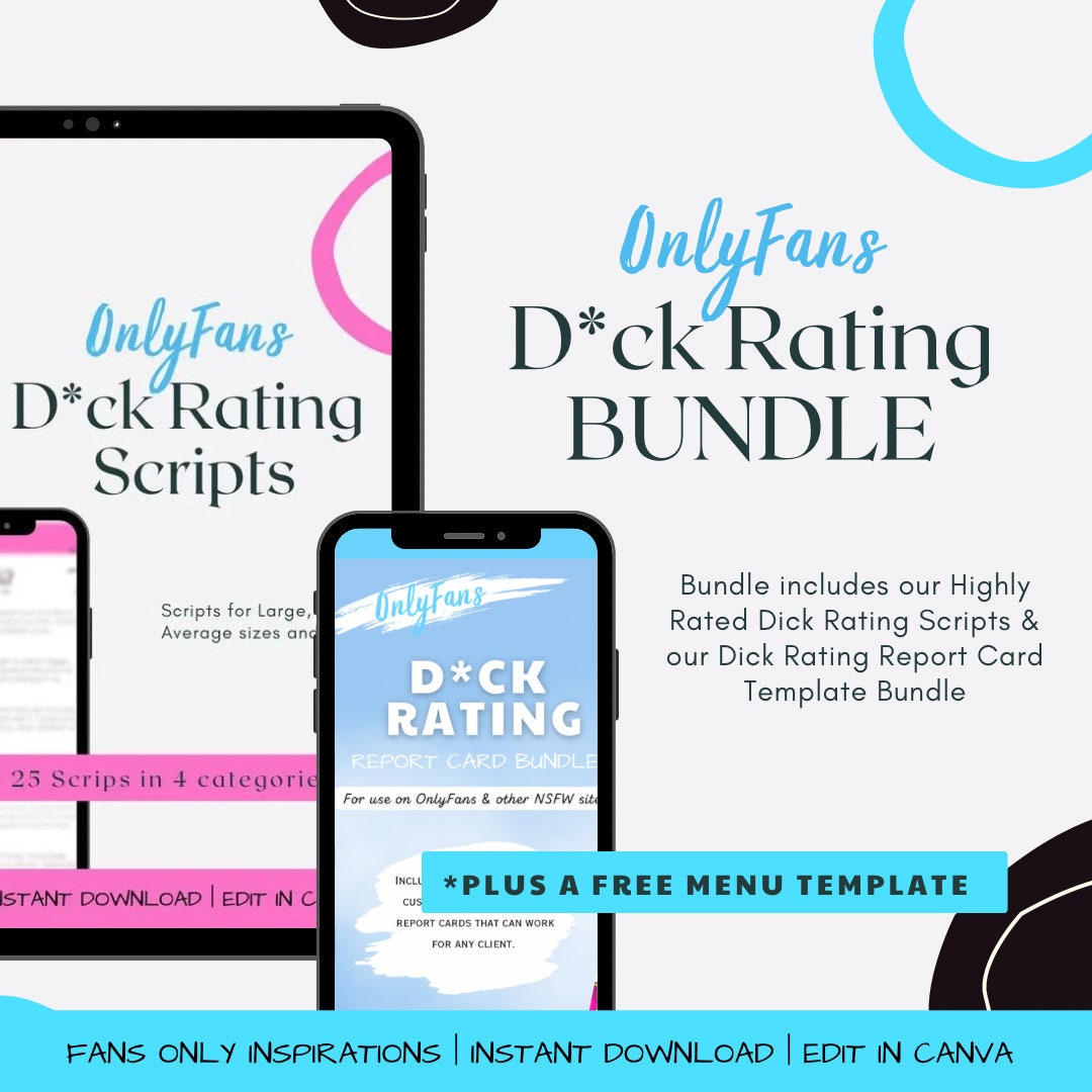 Dick Rating Scripts and Report Card and Menu Bundle, Dick Ratings Made Easy, Onlyfans Dick Rate ...