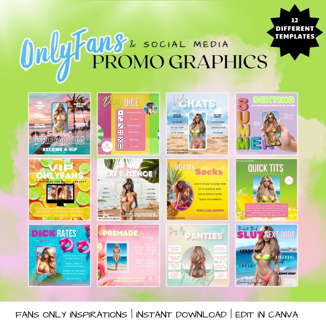 Summer 2025 Onlyfans Promo Graphics Templates, Promo Templates, Social ...