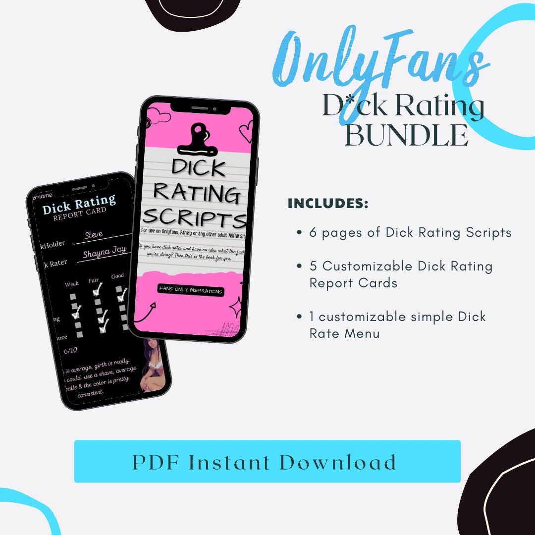 Dick Rating Scripts and Report Card and Menu Bundle, Dick Ratings Made Easy, Onlyfans Dick Rate ...