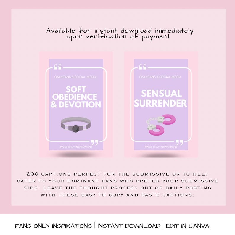 200 Submissive Onlyfans Captions - NSFW Captions - Captions for Social Media - Onlyfans Captions ...