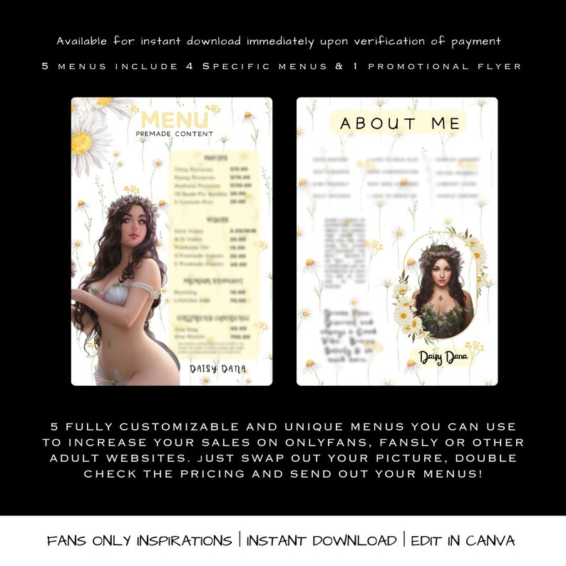 Onlyfan Tip Menu - Onlyfan Tip Menu - 5 Menus - Fansly Tip Menu - Onlyfans Tip Menu - Daisy ...