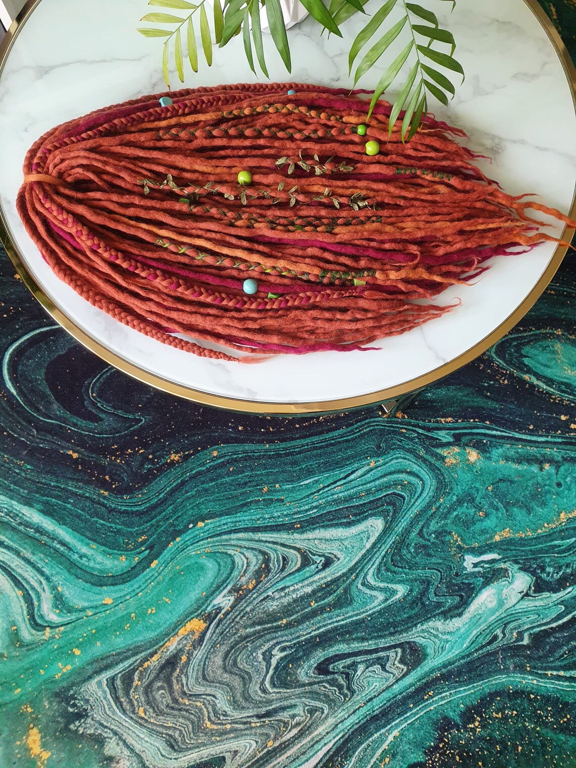 Ready to Ship ! SET No. 452 , Full Set Wool Dreads Merino Extensions ...