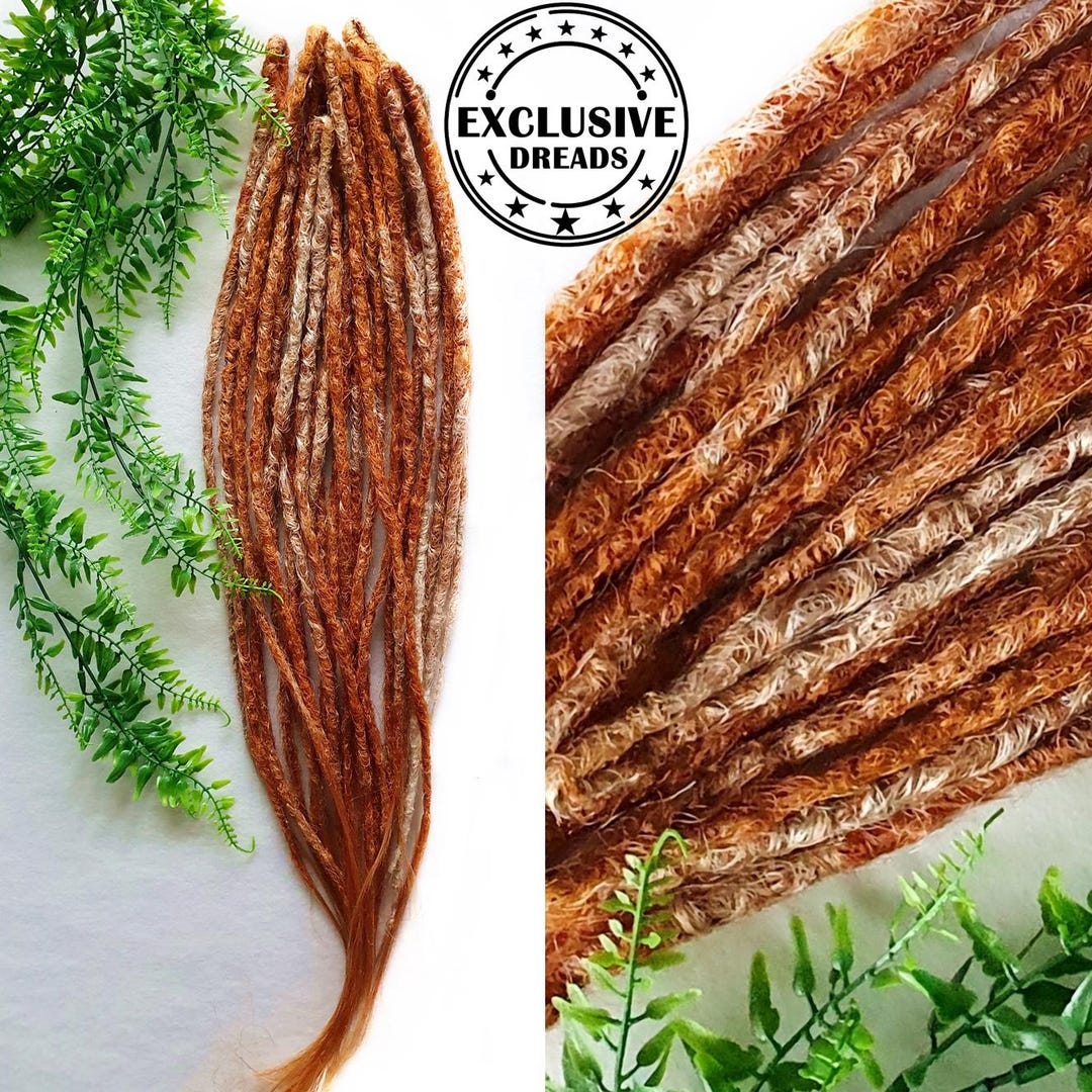 Amber Foxy Blonde Set563 Synthetic Crochet Dreads Extensions Dreadlocks ...