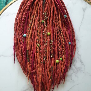 Ready to Ship ! SET No. 452 , Full Set Wool Dreads Merino Extensions ...