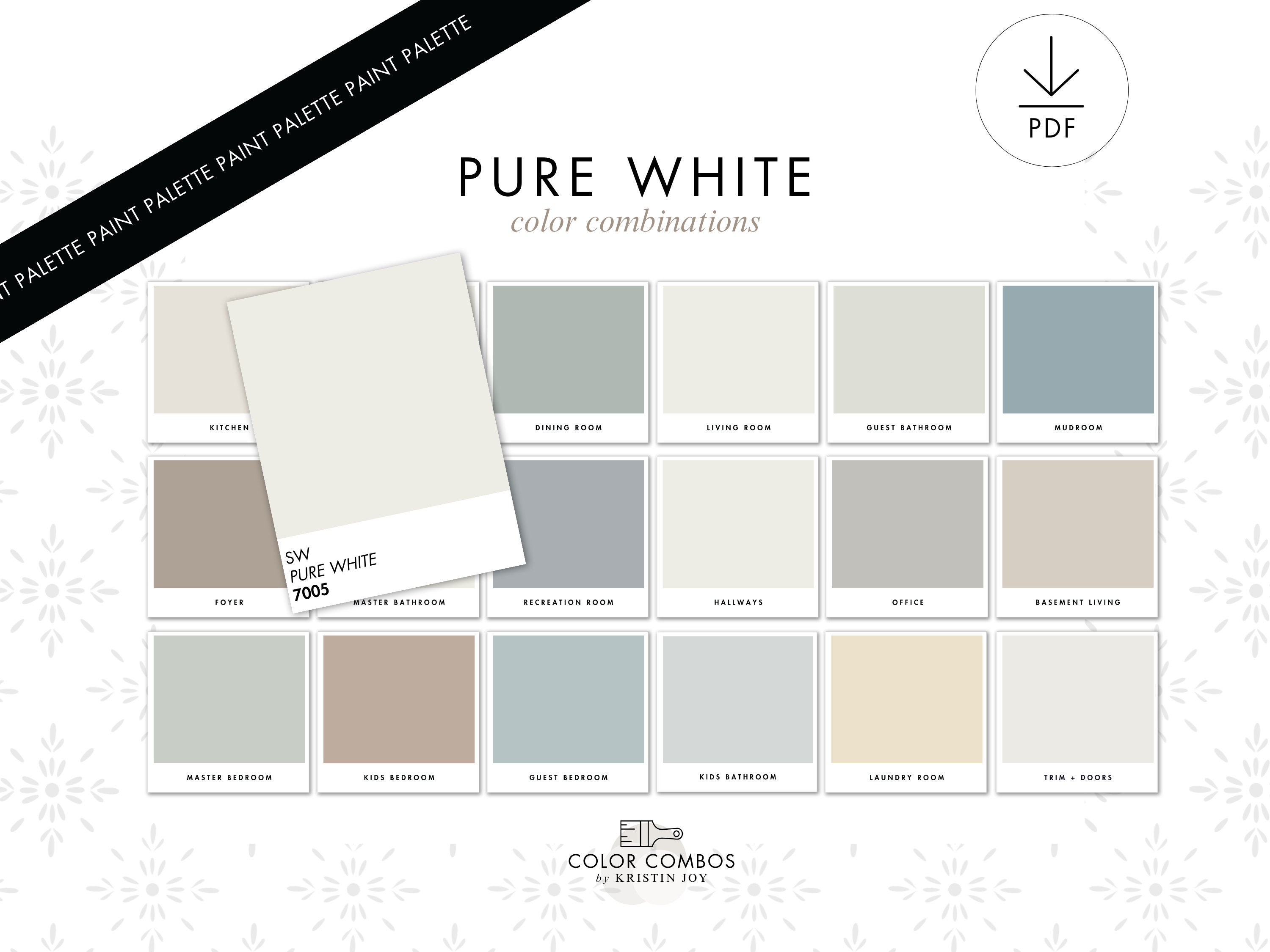 Pure White - Paint Palette, Staging Real Estate, Whole House Palette ...