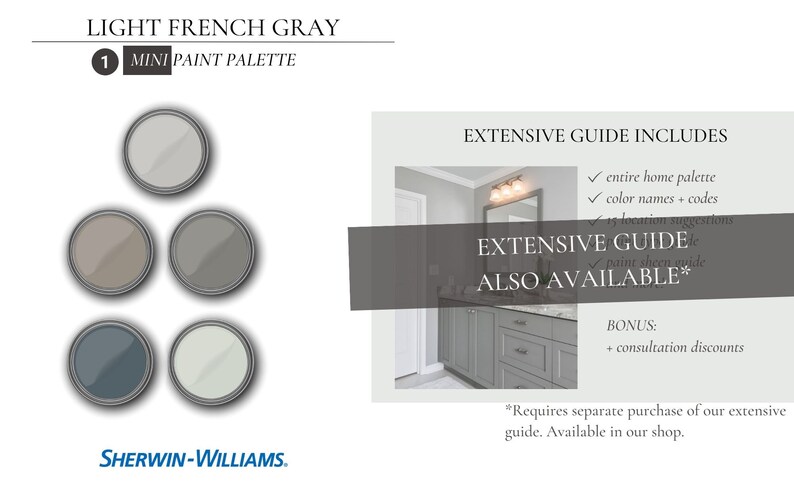 Light French Gray MINI - Paint Palette, Staging Real Estate, Whole ...
