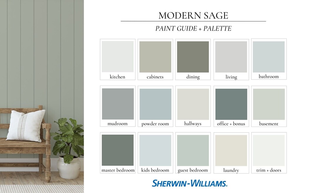 Paint Palette Sherwin Williams Staging Real Estate Whole - Etsy