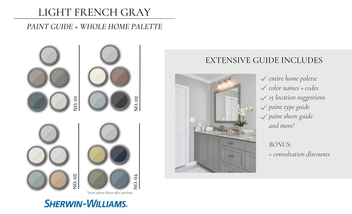Light French Gray - Paint Palette, Staging Real Estate, Whole House ...