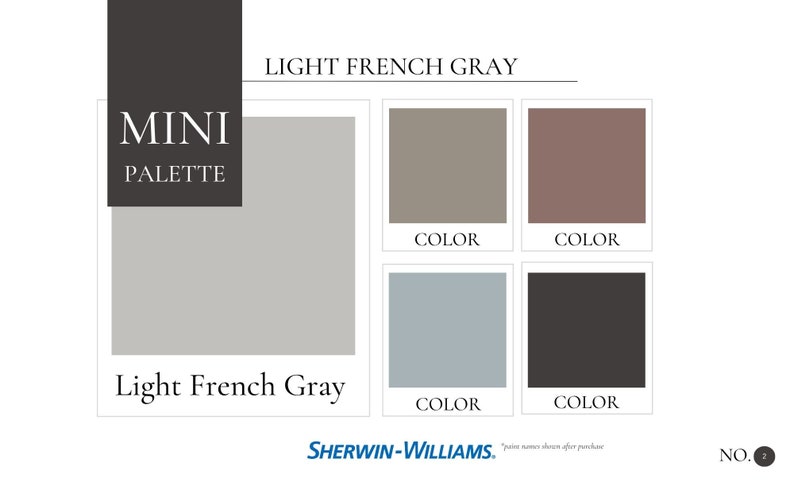Light French Gray MINI - Paint Palette, Staging Real Estate, Whole ...