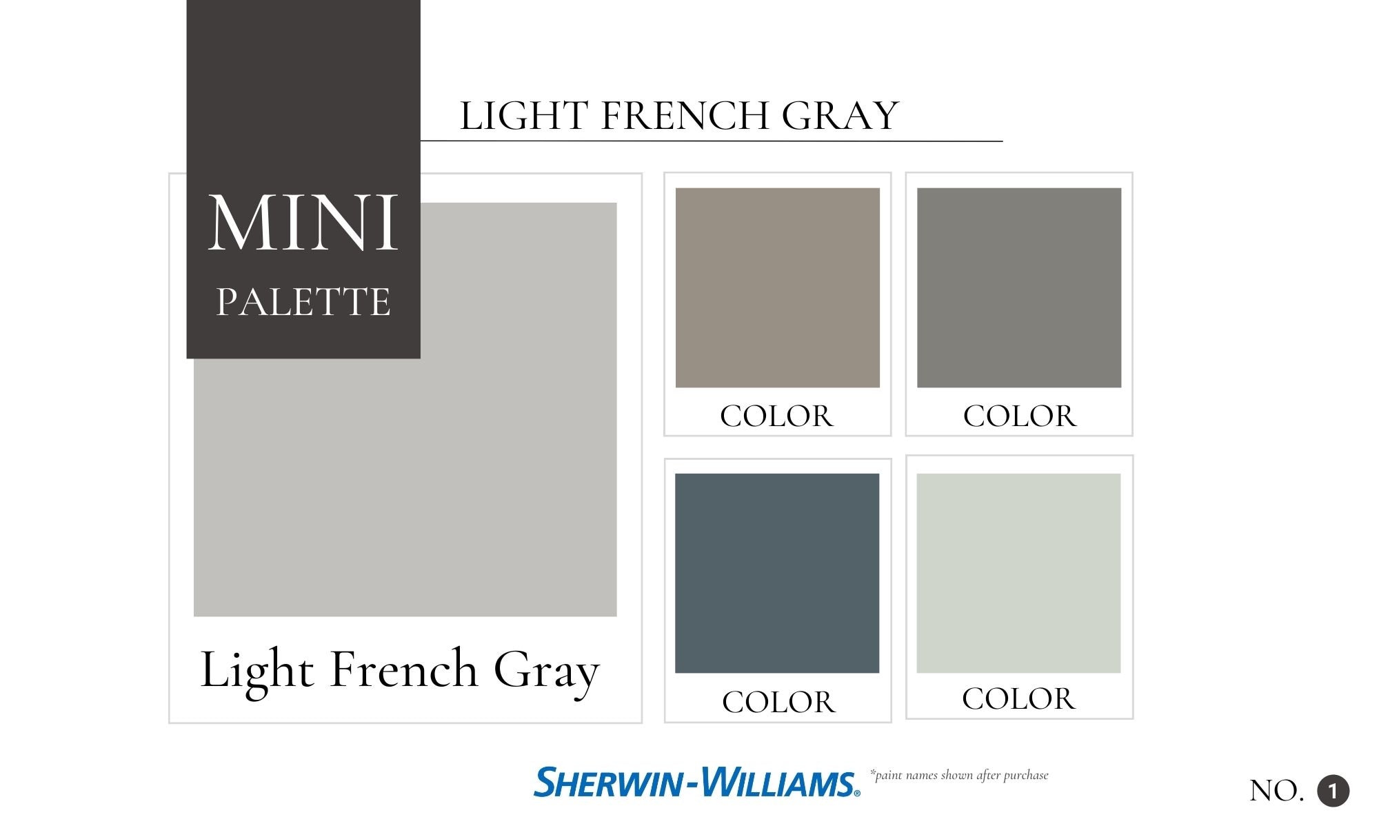 Light French Gray MINI - Paint Palette, Staging Real Estate, Whole ...