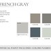 Light French Gray MINI - Paint Palette, Staging Real Estate, Whole ...