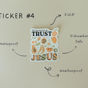 Christian Vinyl Sticker Set #1, Waterproof Vinyl Sticker Set, Christian ...