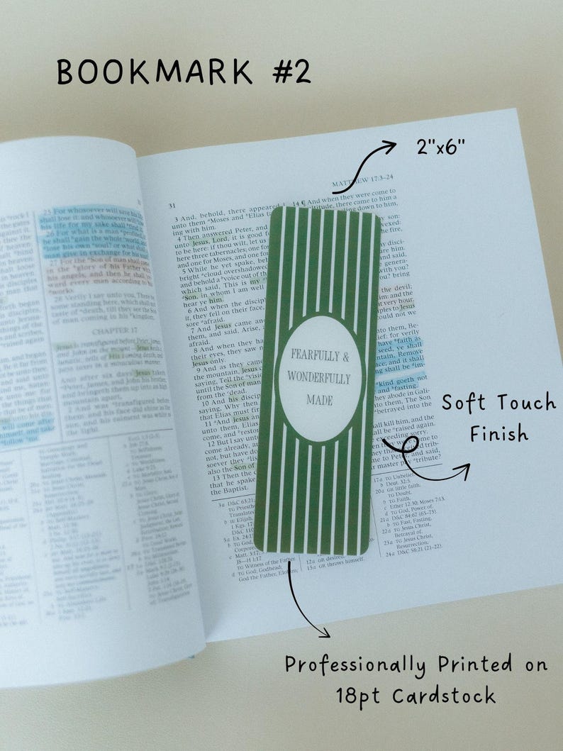 Christian Bookmark Set #1, Cute Bookmark, Bible Bookmark, Jesus ...