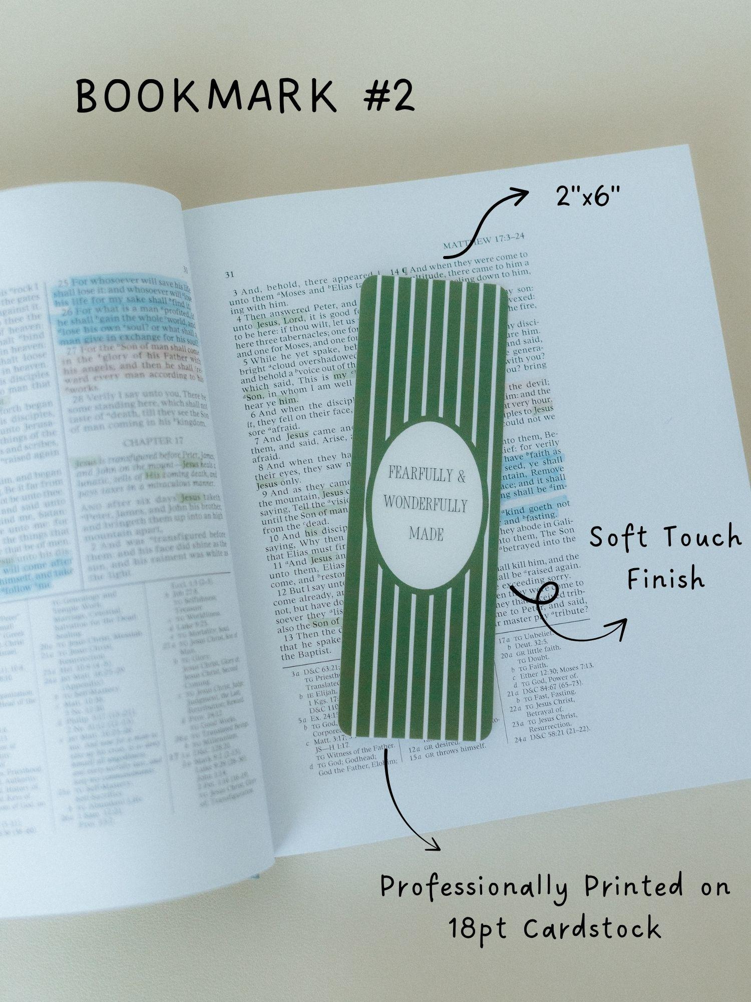 Christian Bookmark Set #1, Cute Bookmark, Bible Bookmark, Jesus ...