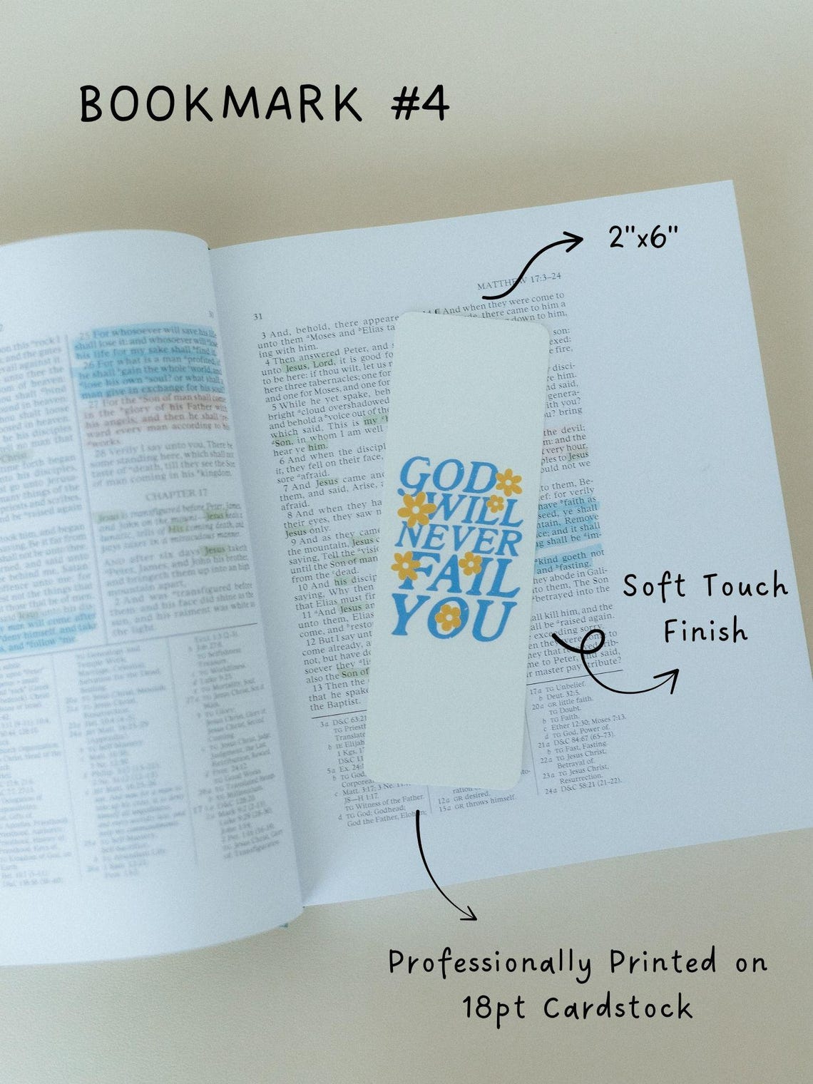 Christian Bookmark Set #1, Cute Bookmark, Bible Bookmark, Jesus ...