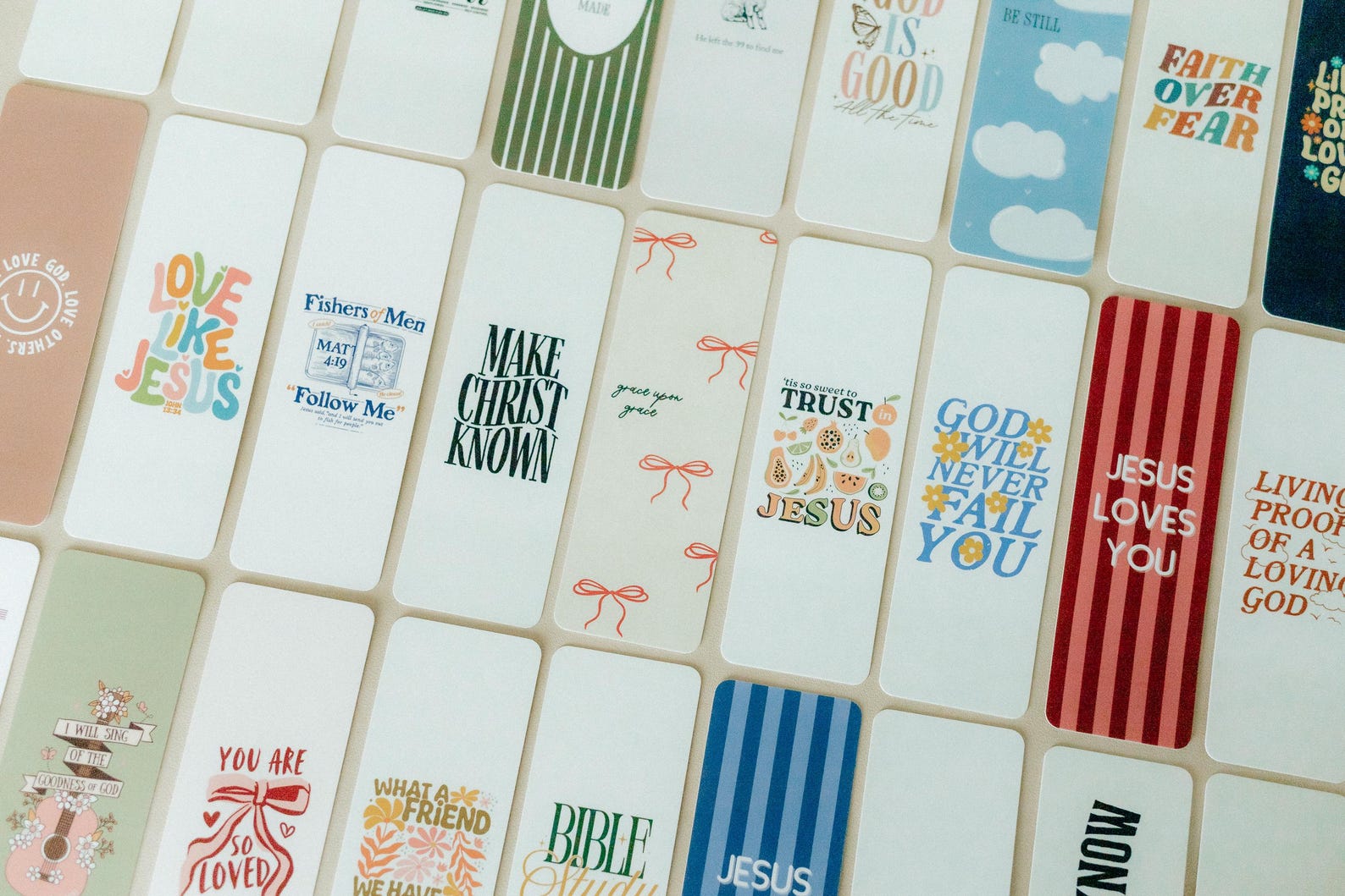 Christian Bookmark Set #1, Cute Bookmark, Bible Bookmark, Jesus ...