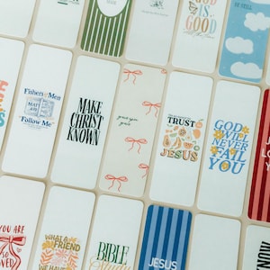 Christian Bookmark Set #1, Cute Bookmark, Bible Bookmark, Jesus ...