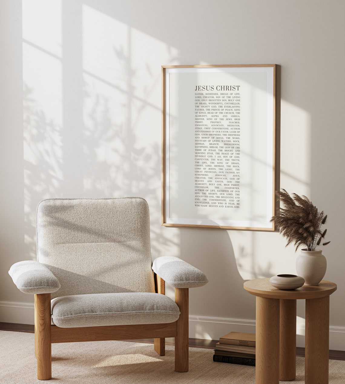 Many Names of Jesus Christ, Christian Wall Art, Bible Art, Minimalist ...