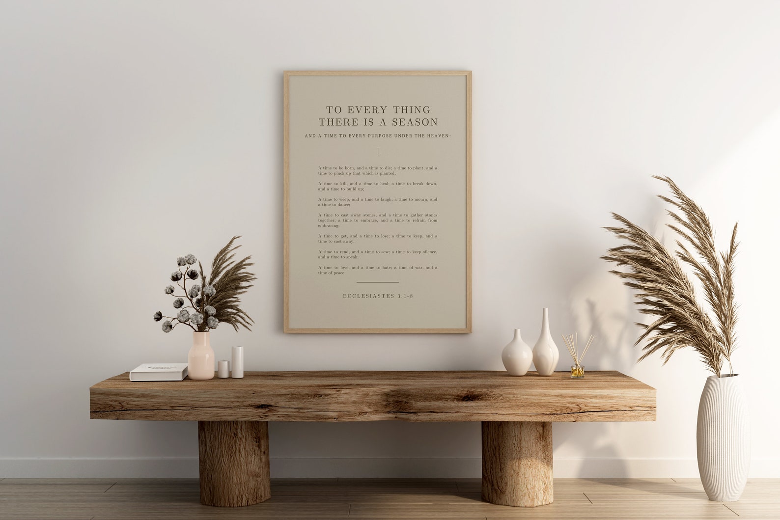 Ecclesiastes 3:1-8, A Time and a Season, Minimalist Bible Art ...