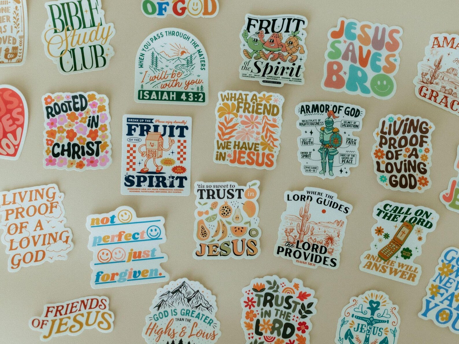 Christian Vinyl Sticker Set #1, Waterproof Vinyl Sticker Set, Christian ...