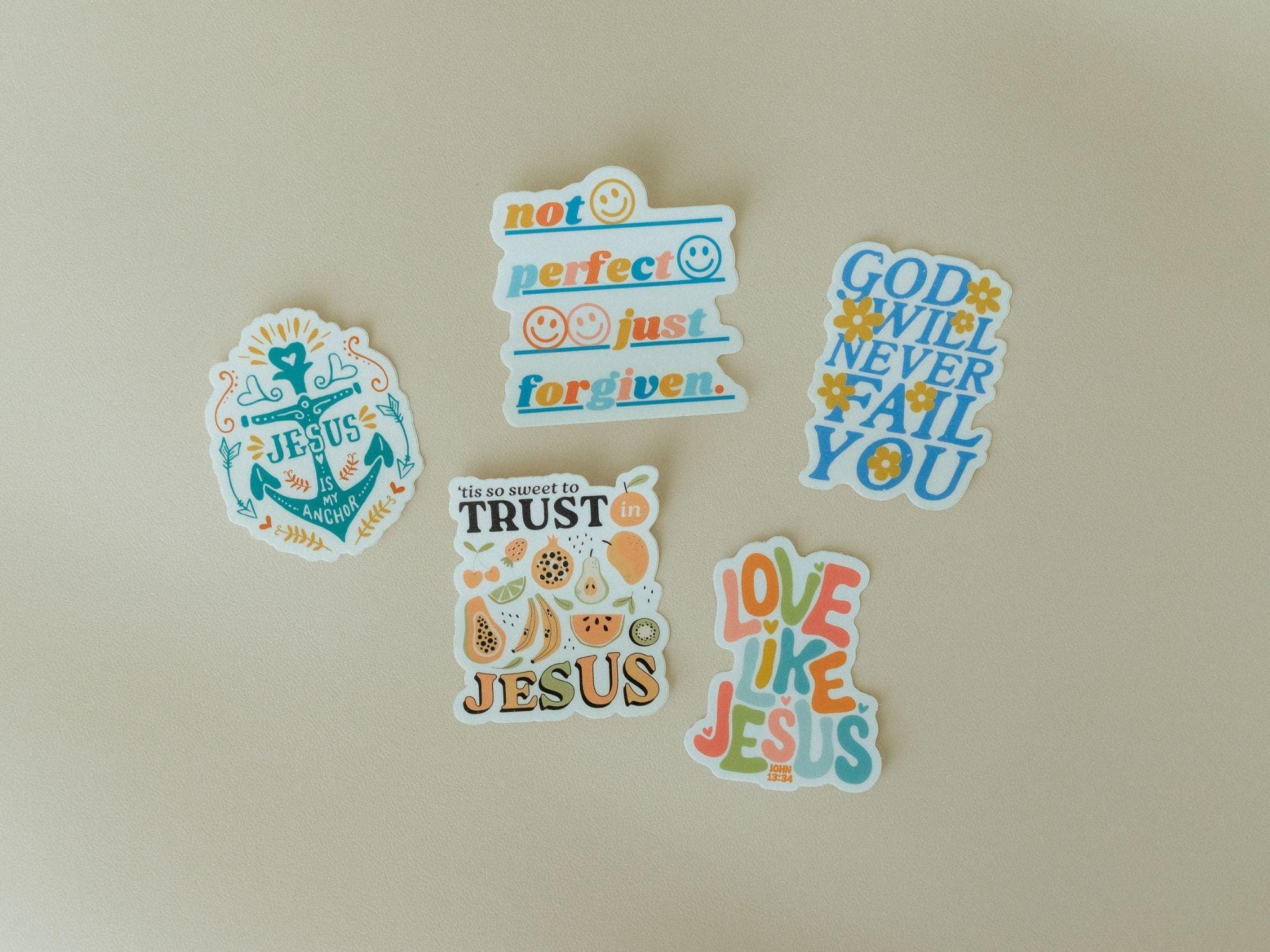 Christian Vinyl Sticker Set #1, Waterproof Vinyl Sticker Set, Christian ...