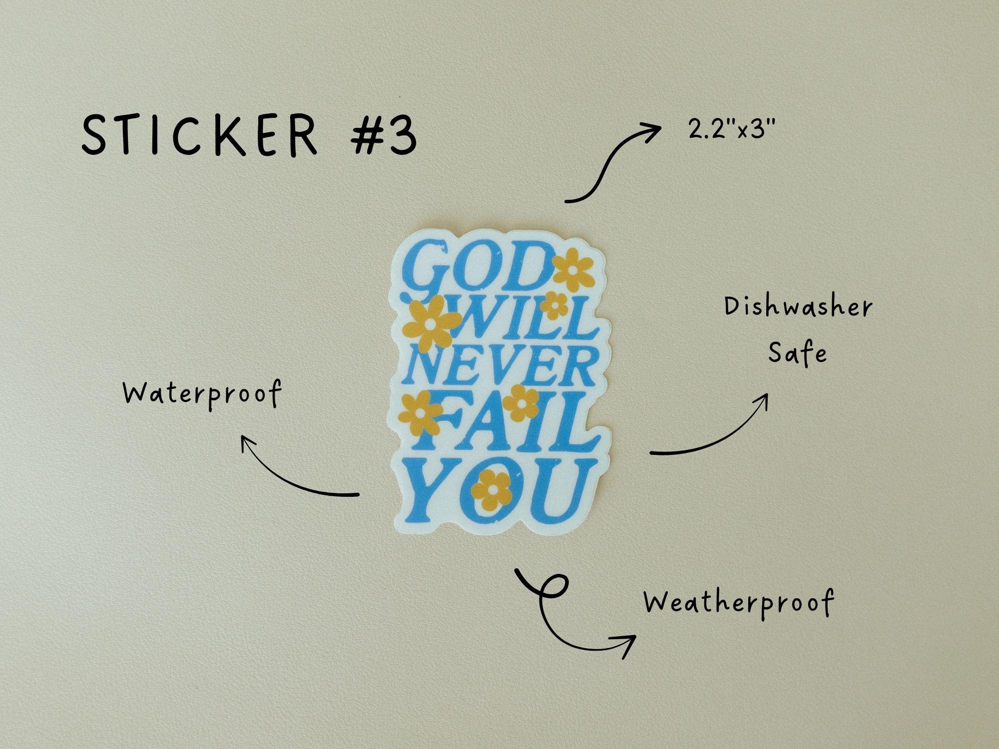 Christian Vinyl Sticker Set #1, Waterproof Vinyl Sticker Set, Christian ...