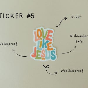 Christian Vinyl Sticker Set #1, Waterproof Vinyl Sticker Set, Christian ...