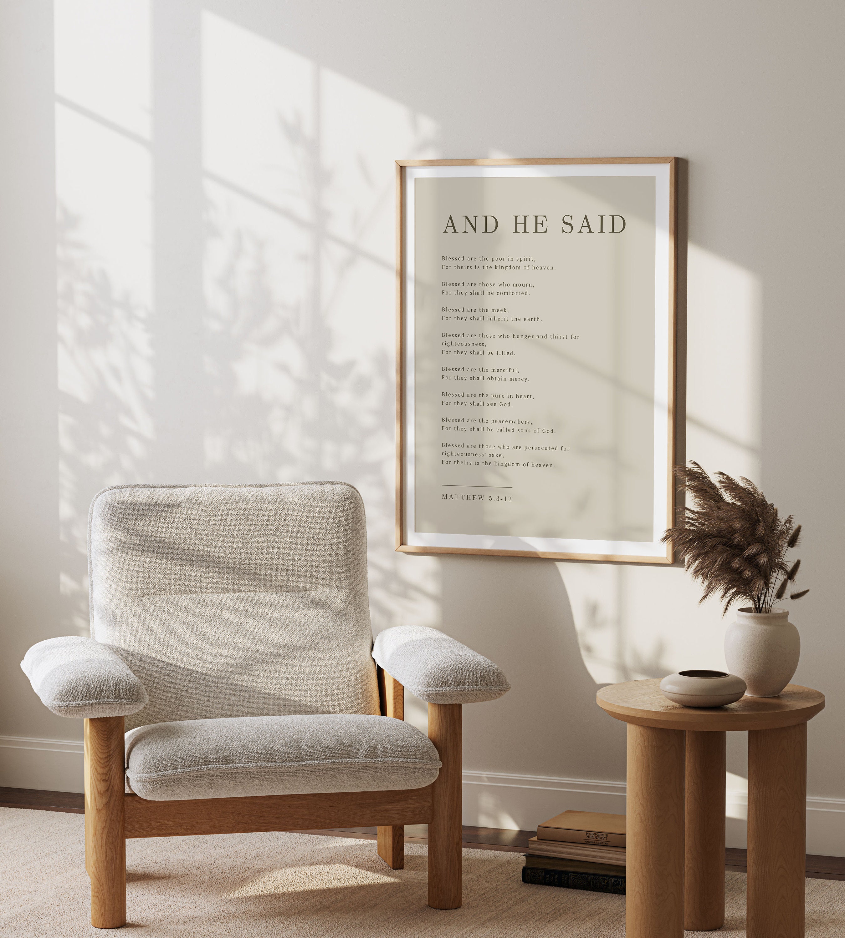 Matthew 5:3-12, Beatitudes Bible Verse, Minimalist Bible Art, Printable ...