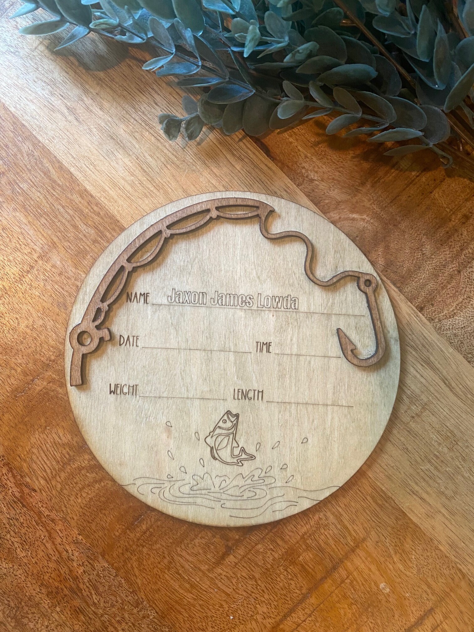 Fishing Baby Announcement Sign Birth Sign Fishing Pole - Etsy Australia