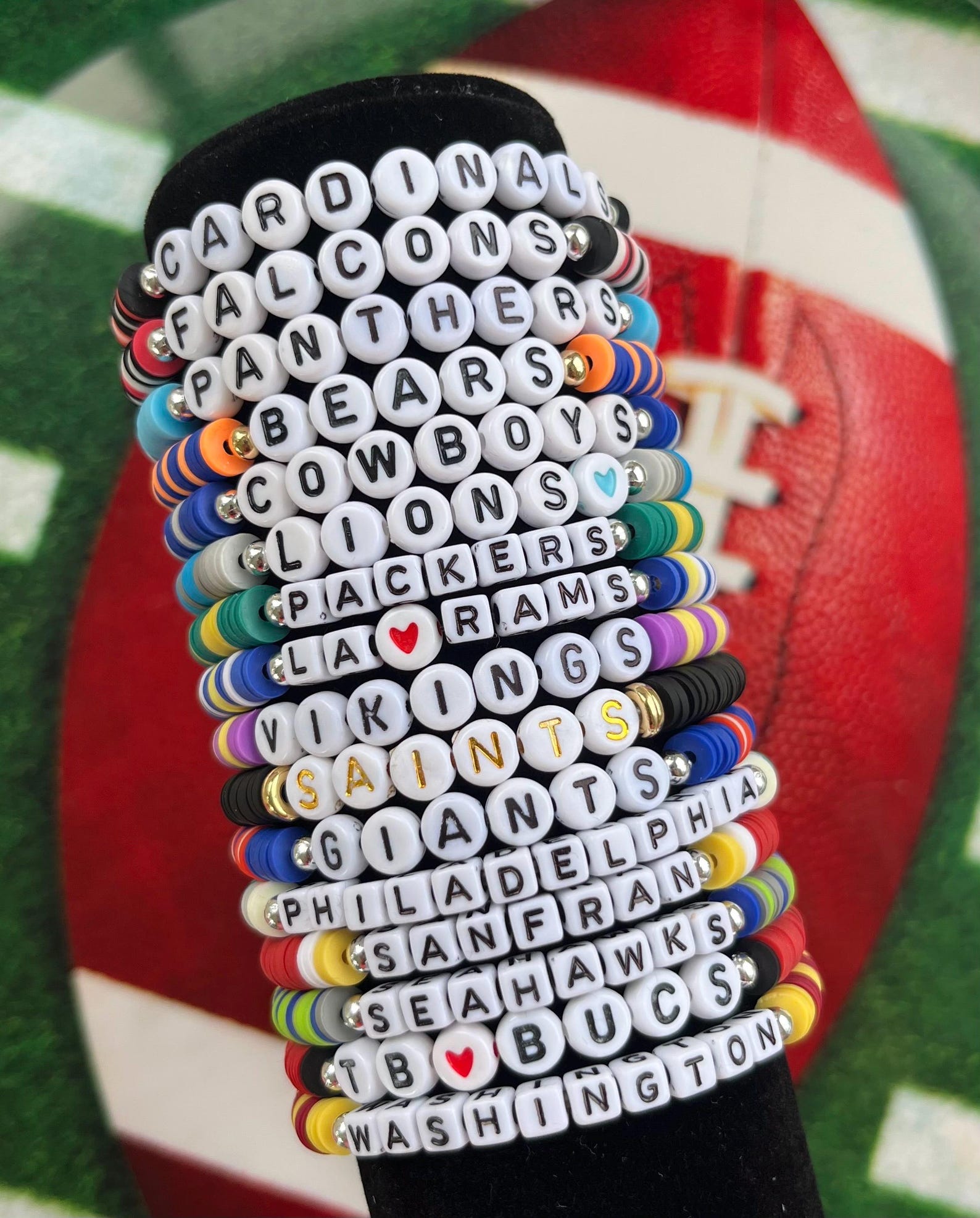 Football Season | NFL Bead Bracelet | Football Bracelet | Sports ...