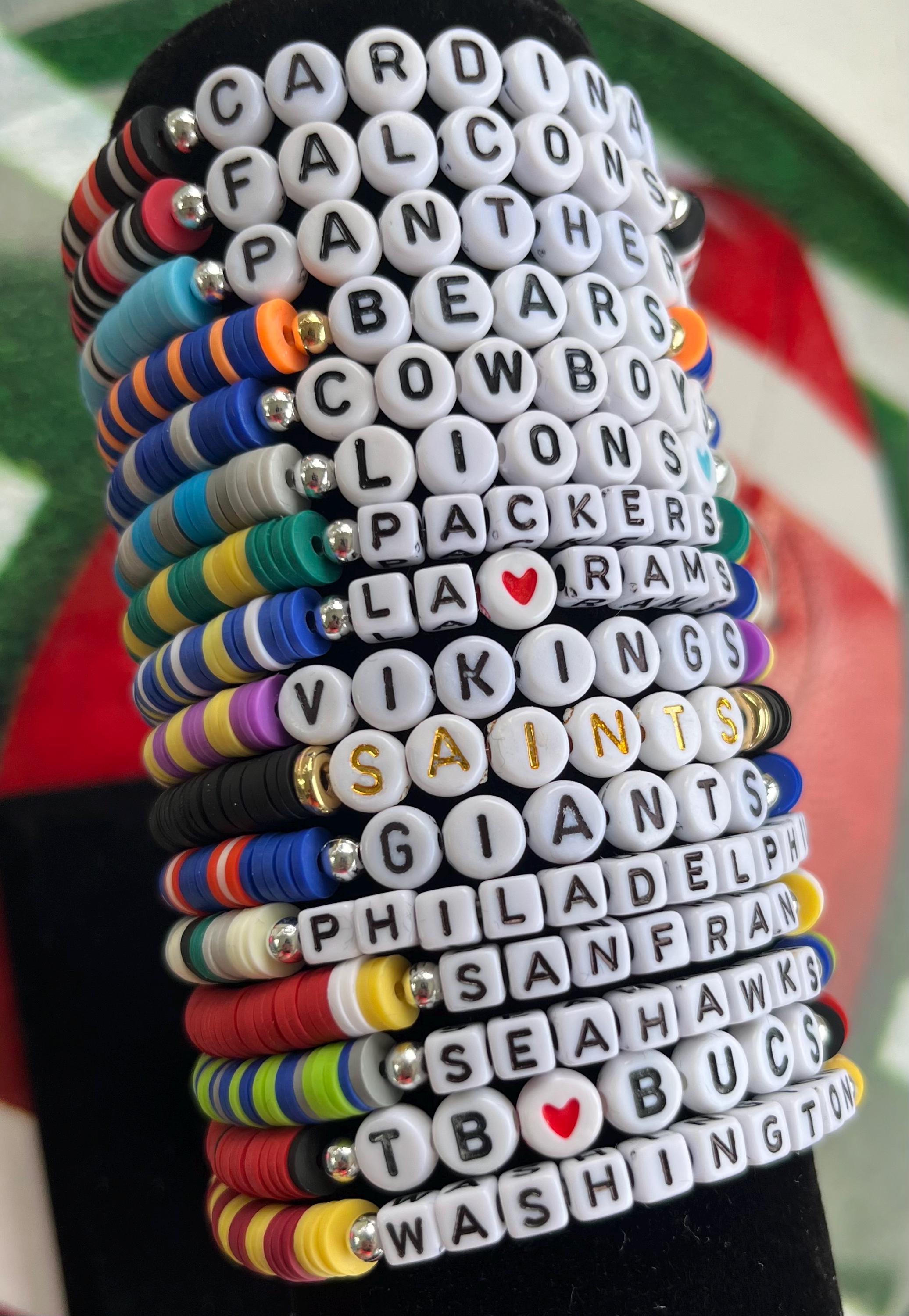 Football Season | NFL Bead Bracelet | Football Bracelet | Sports ...