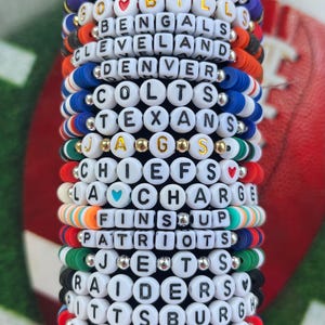 Football Season | NFL Bead Bracelet | Football Bracelet | Sports ...