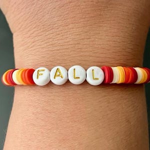 Fall Bead Bracelet Fall Yall Gift for Women Fall Bracelet Pumpkin Spice ...