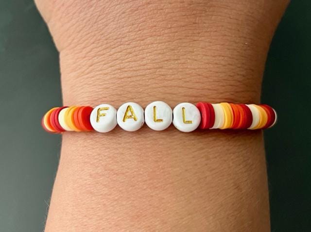 Fall Bead Bracelet Fall Yall Gift for Women Fall Bracelet Pumpkin Spice ...