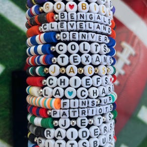 Football Season | NFL Bead Bracelet | Football Bracelet | Sports ...