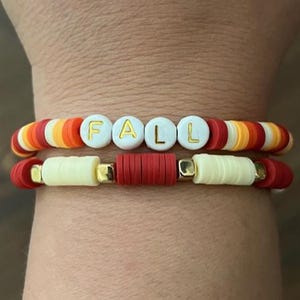 Fall Bead Bracelet Fall Yall Gift for Women Fall Bracelet Pumpkin Spice ...