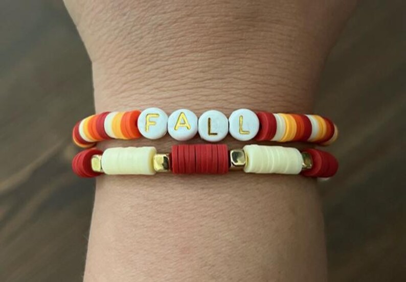 Fall Bead Bracelet Fall Yall Gift for Women Fall Bracelet Pumpkin Spice ...
