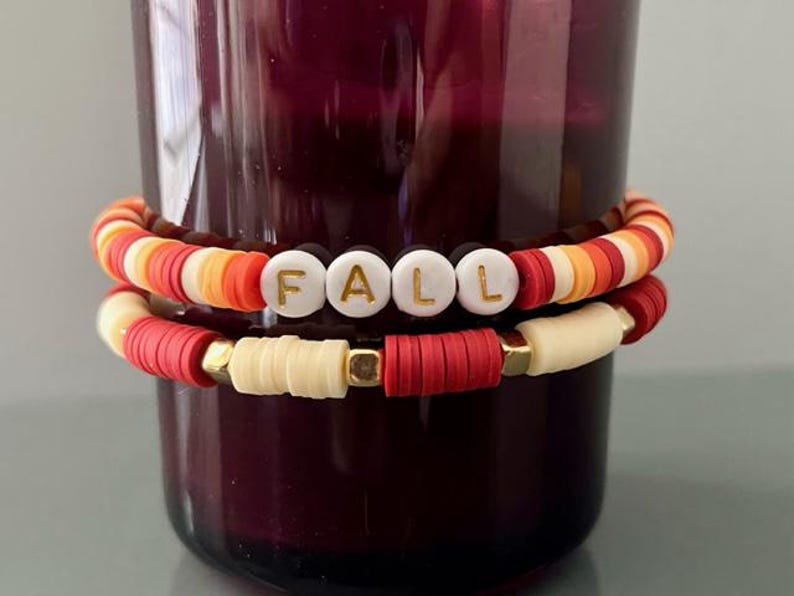 Fall Bead Bracelet Fall Yall Gift for Women Fall Bracelet Pumpkin Spice ...